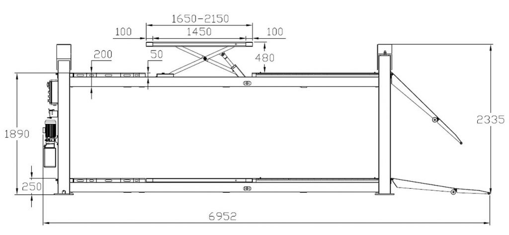 Elevator cu 4 coloane pentru directie | Elevatoare Auto
